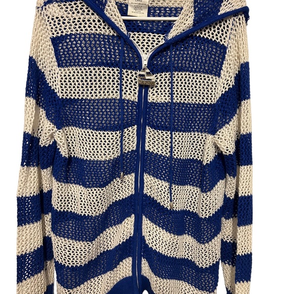 Quacker Factory | Jackets & Coats | Quaker Factory Blue And White ...